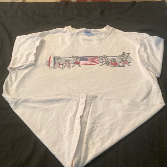 Hanes Comfort | Shirts | Hanes Comfort Short Sleeve Shirt Usa Flag And ...